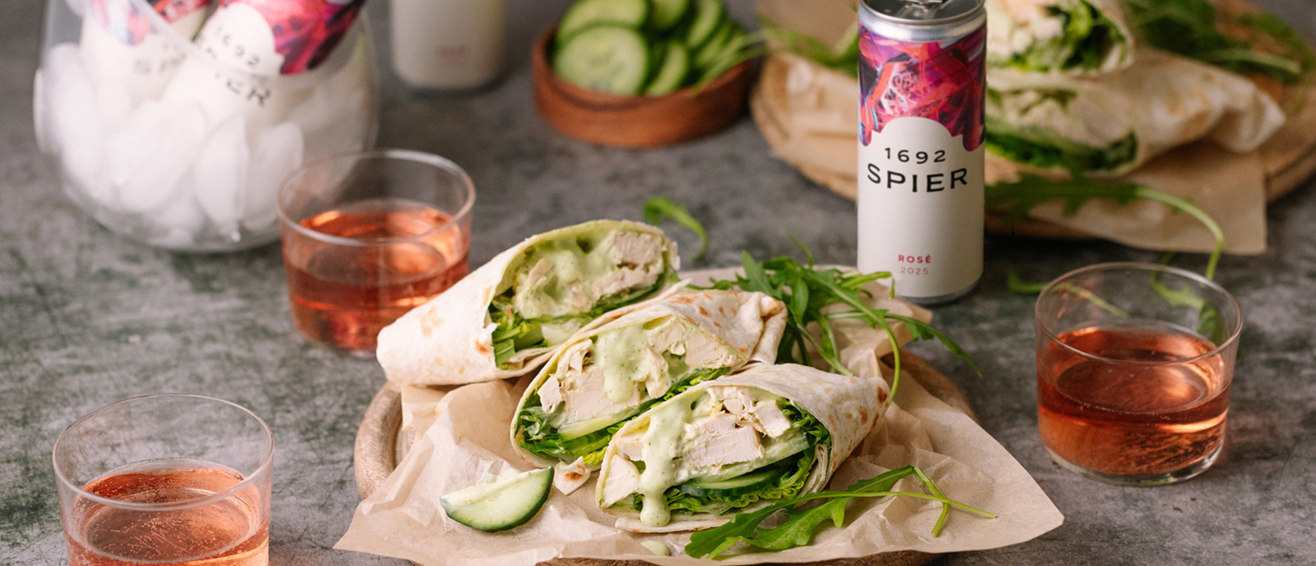 Green goddess chicken wraps with lettuce & cucumber - Get it Bloemfontein