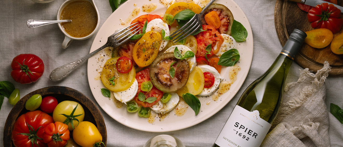 Exotic tomato salad with fior di latte and wholegrain mustard ...