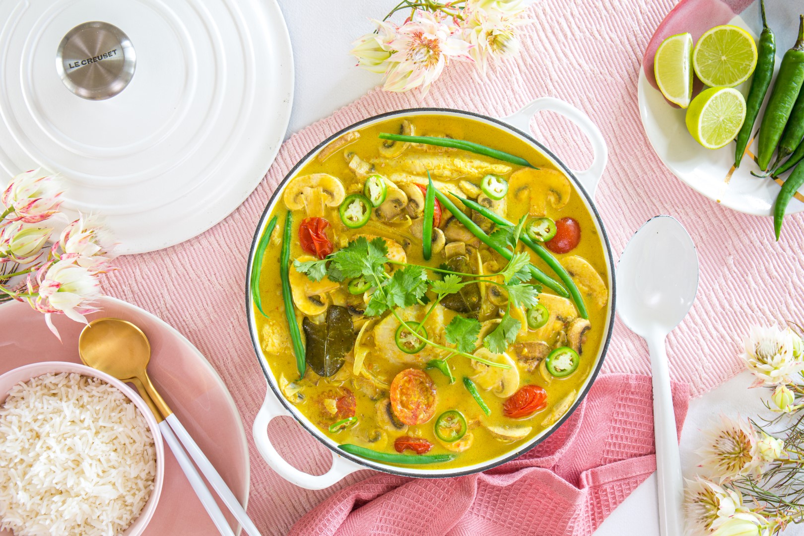 Fragrant mushroom and fish coconut curry - Get it Pretoria